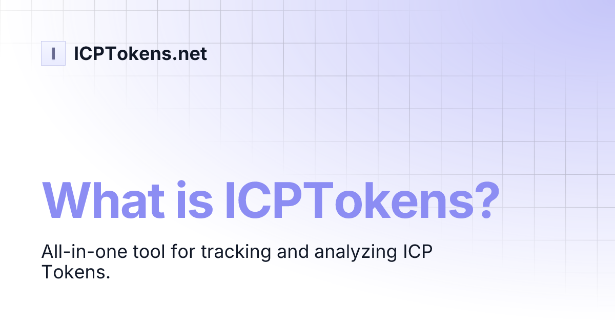 What is ICPTokens? | ICPTokens.net